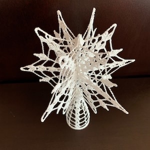 Pattern 3D Snowflake Crochet Unique Handmade Christmas Tree Topper PDF ...