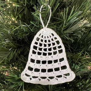 Pattern 8 Flat Bells Crochet Christmas Ornament Decor Gift Vintage ...