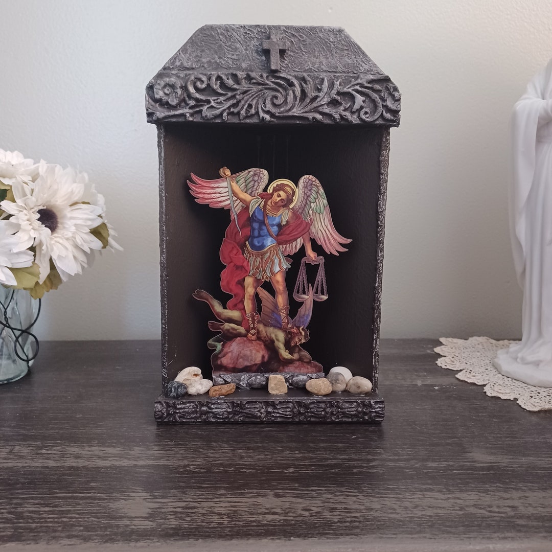 Mini St. Michael Corner Shrine - Etsy