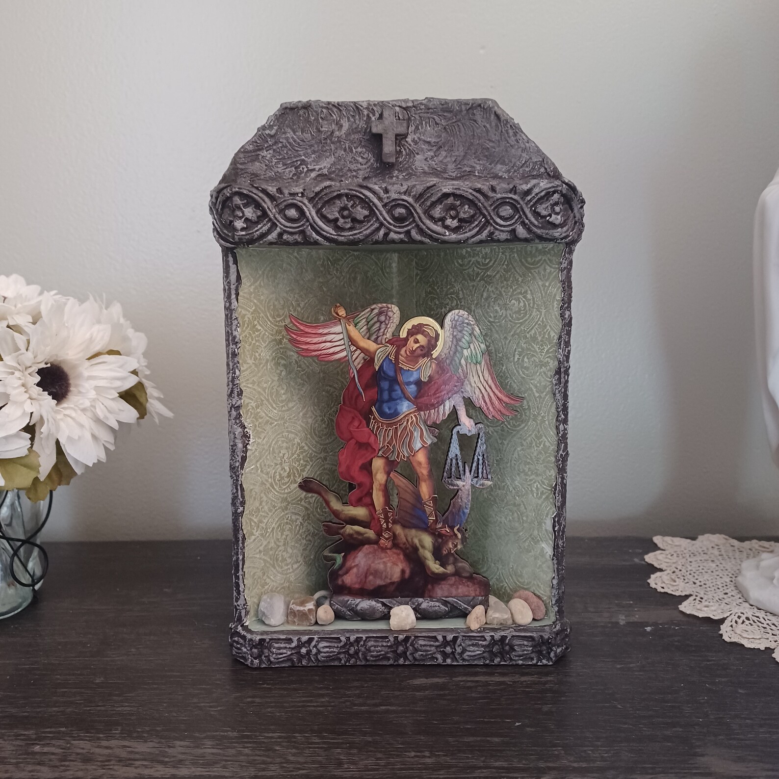 Mini St. Michael Corner Shrine - Etsy