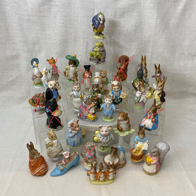 One Owner Vintage Beatrix Potter Collection 27 figurines and | Etsy