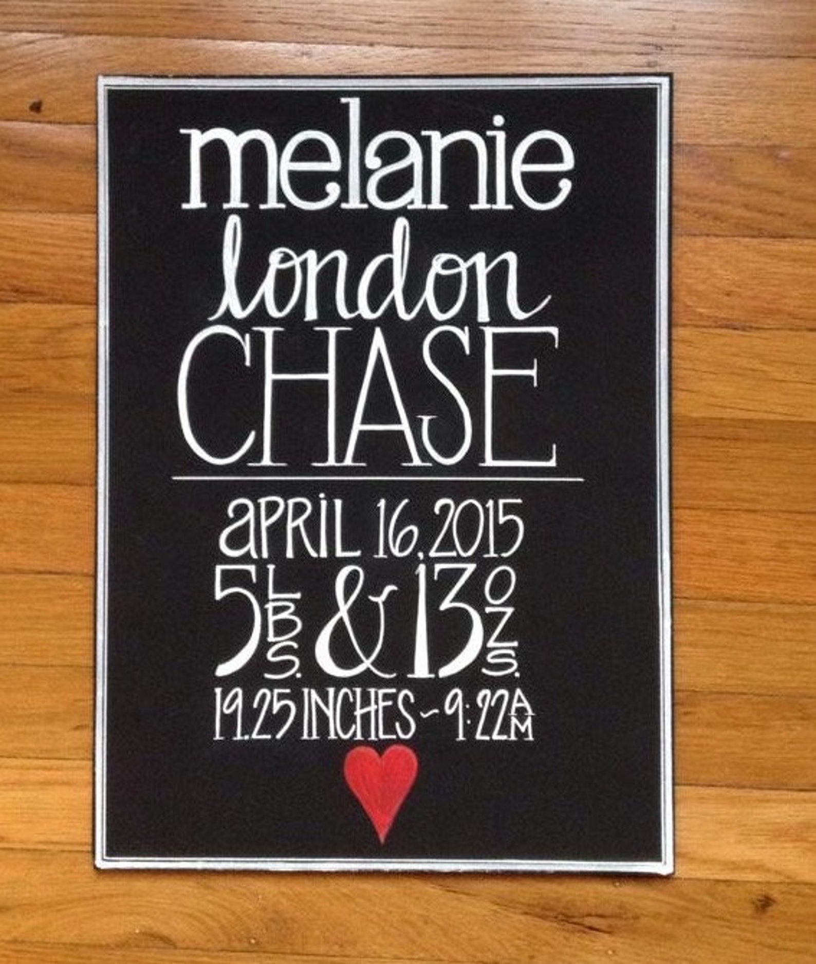 Tableau de noms de bébé personnalisés fait à la main format | Etsy