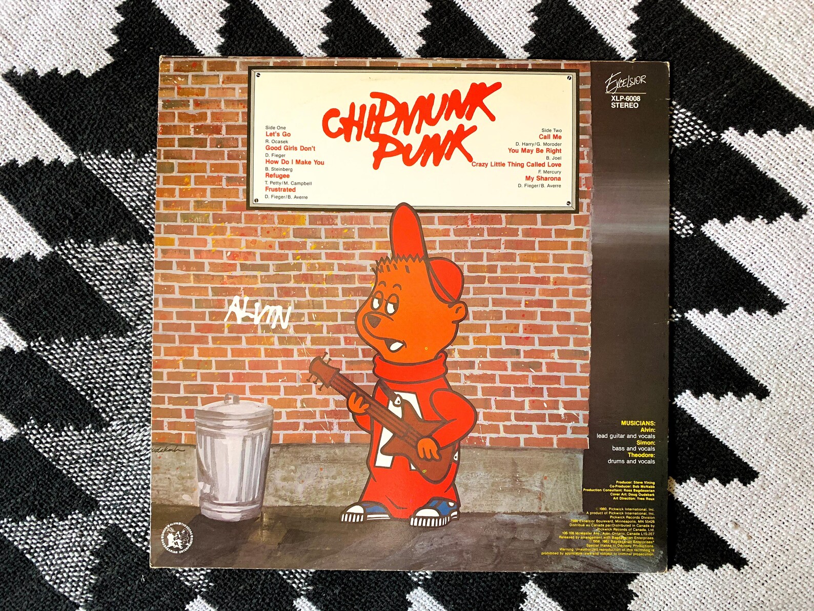 Alvin and The Chipmunks Chipmunk Punk Vinyl Record 80s Call Me | Etsy
