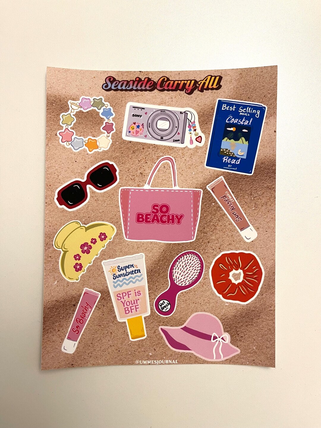 Seaside Carry All Sticker Sheet - Etsy