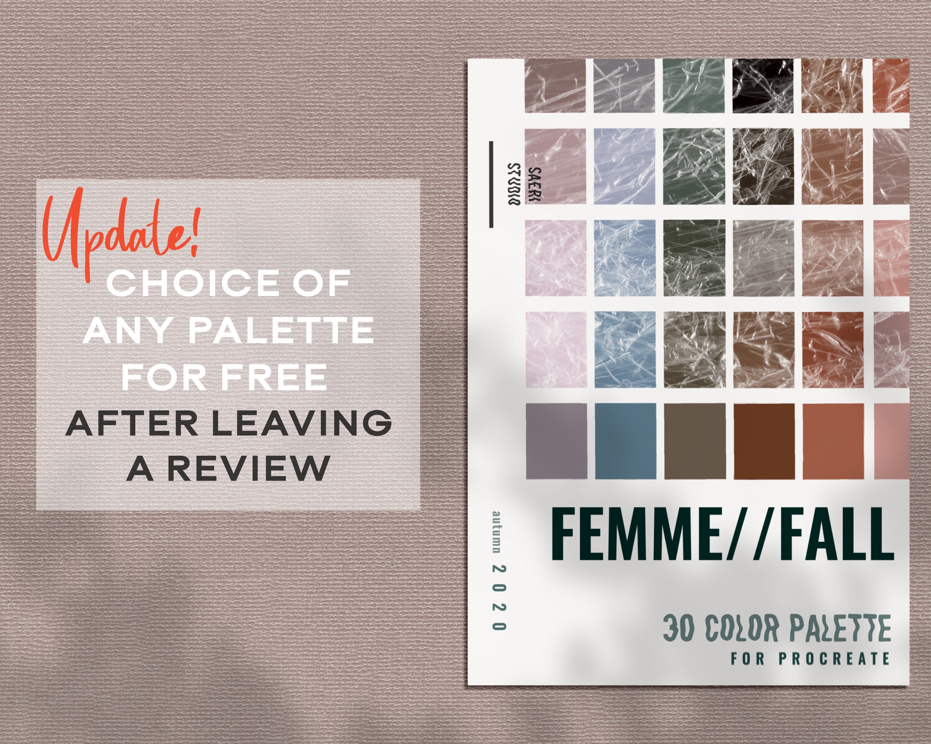 Feminine Fall Procreate Color Palette Instant Download Digital Procreate Swatches Ipad