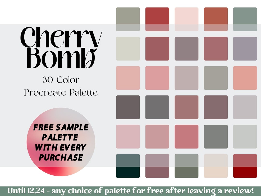 Cherry Bomb Procreate Color Palette / Instant Download / Digital ...