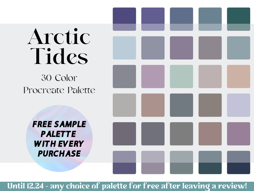 Arctic Tides Procreate Color Palette / Digital Instant Download ...