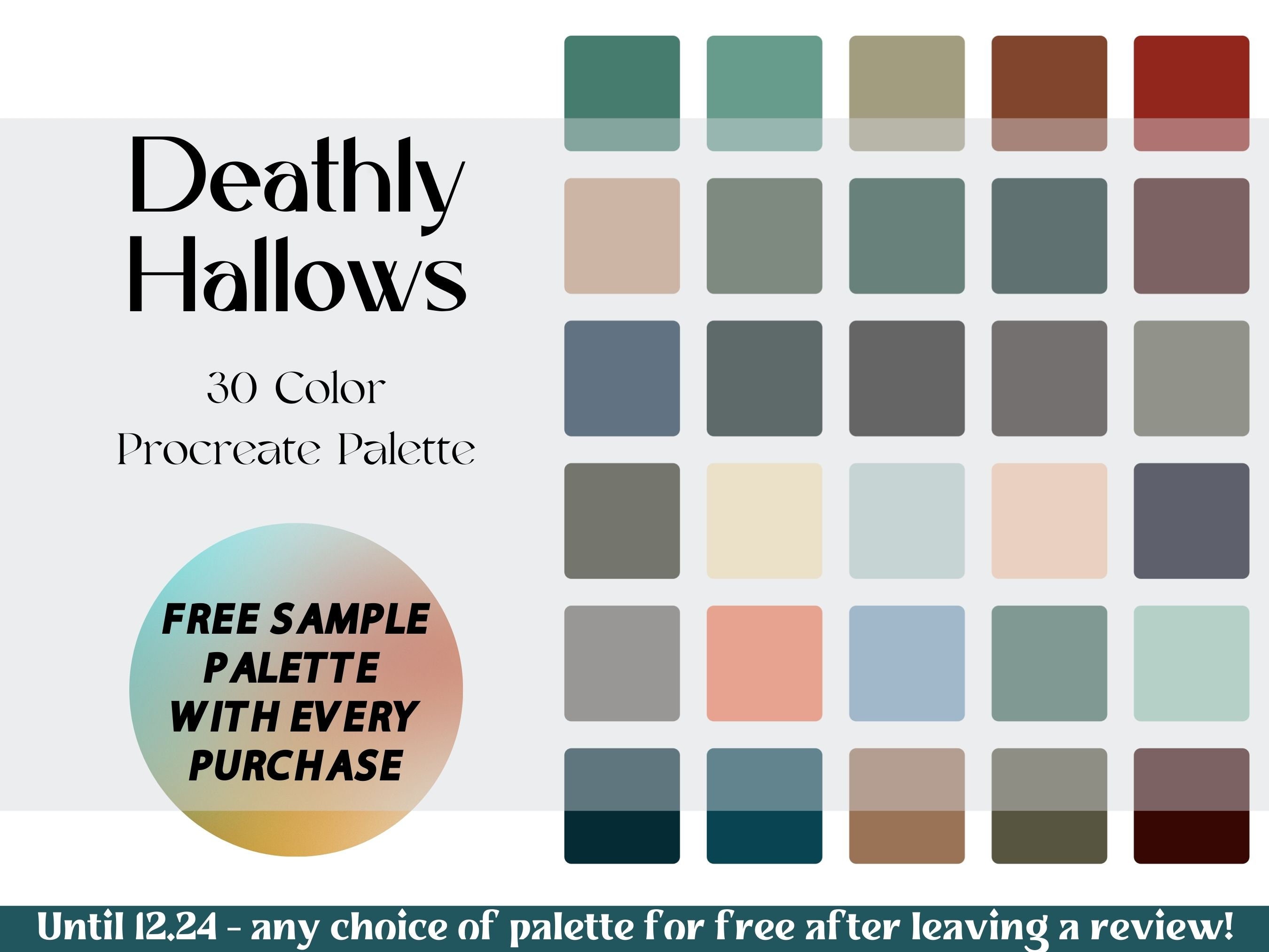 Deathly Hallows Procreate Color Palette / Instant Download / Digital ...