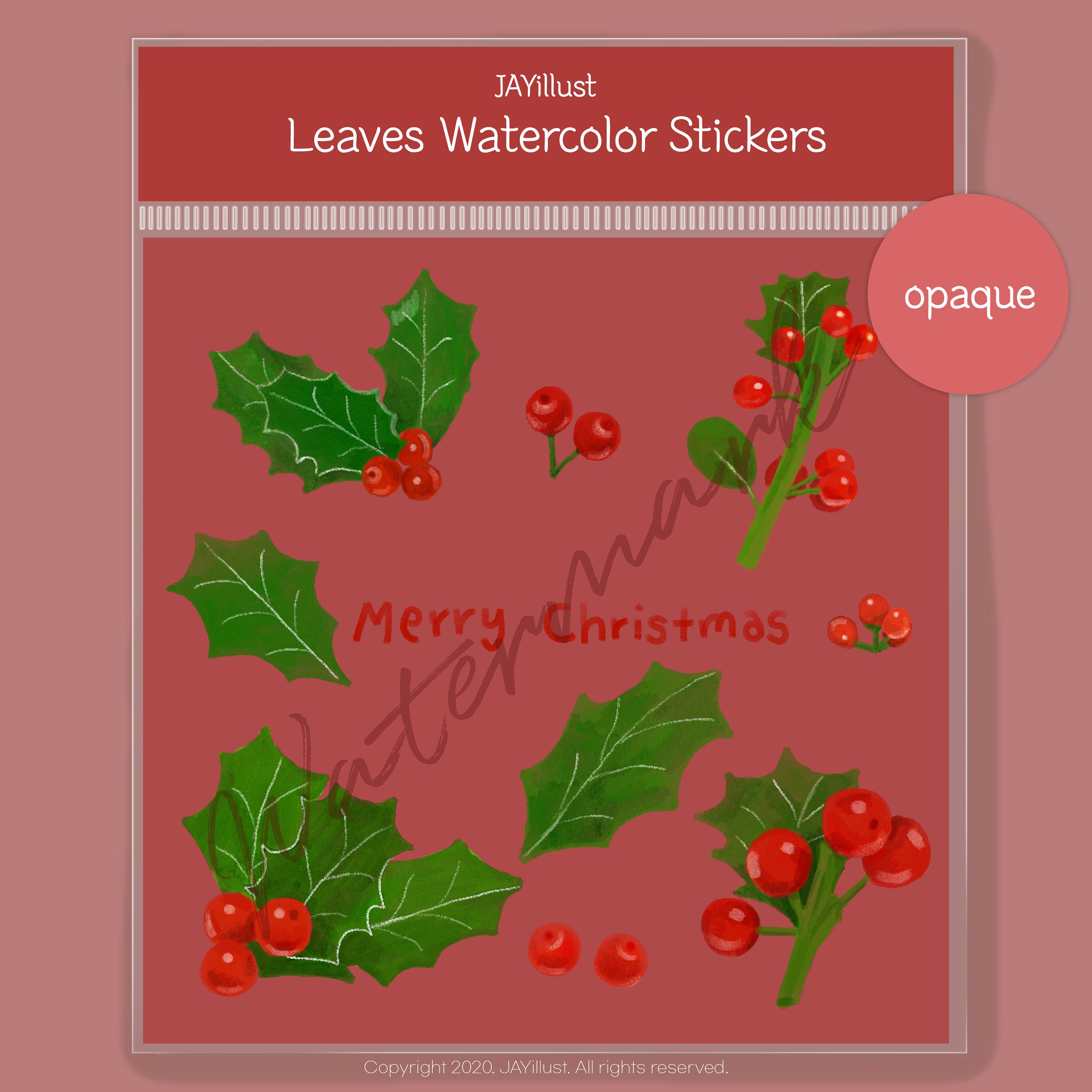 Pegatinas digitales de acuarela de la Navidad para Goodnotes - Etsy España