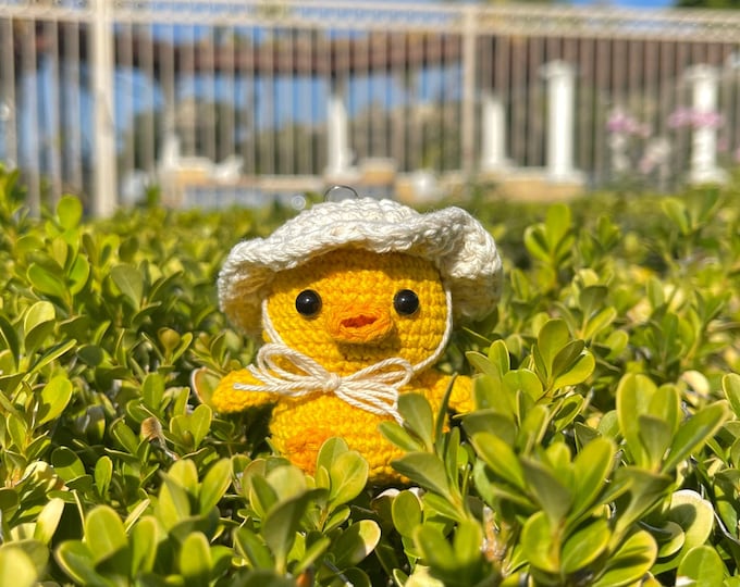 Duck Keychain Duck With Hat Keychain Ducky Keychain Cute - Etsy