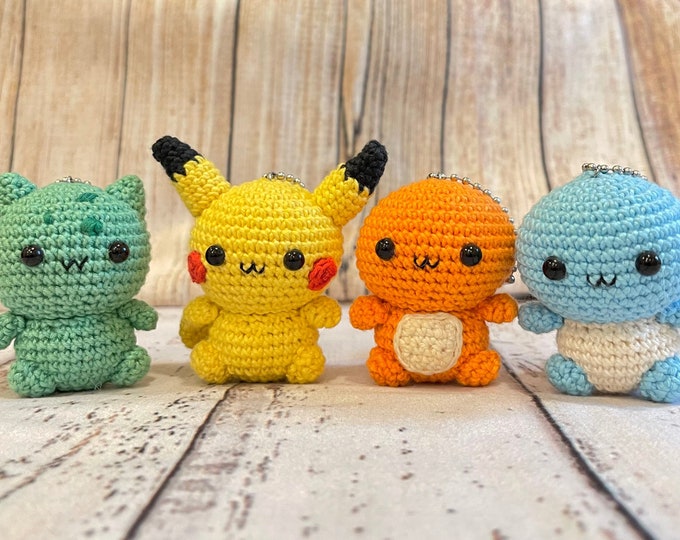 Crochet Keychain, Cute Crochet Keychain, Pokémon Keychain, Pokémon ...
