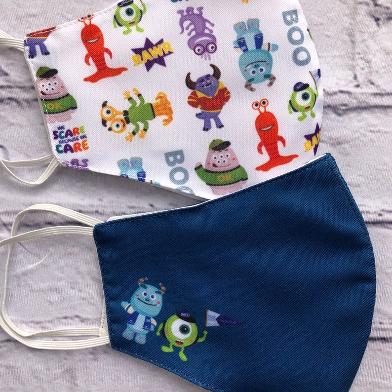 Monsters Inc Mask Mike and Sully Face Mask Monsters - Etsy