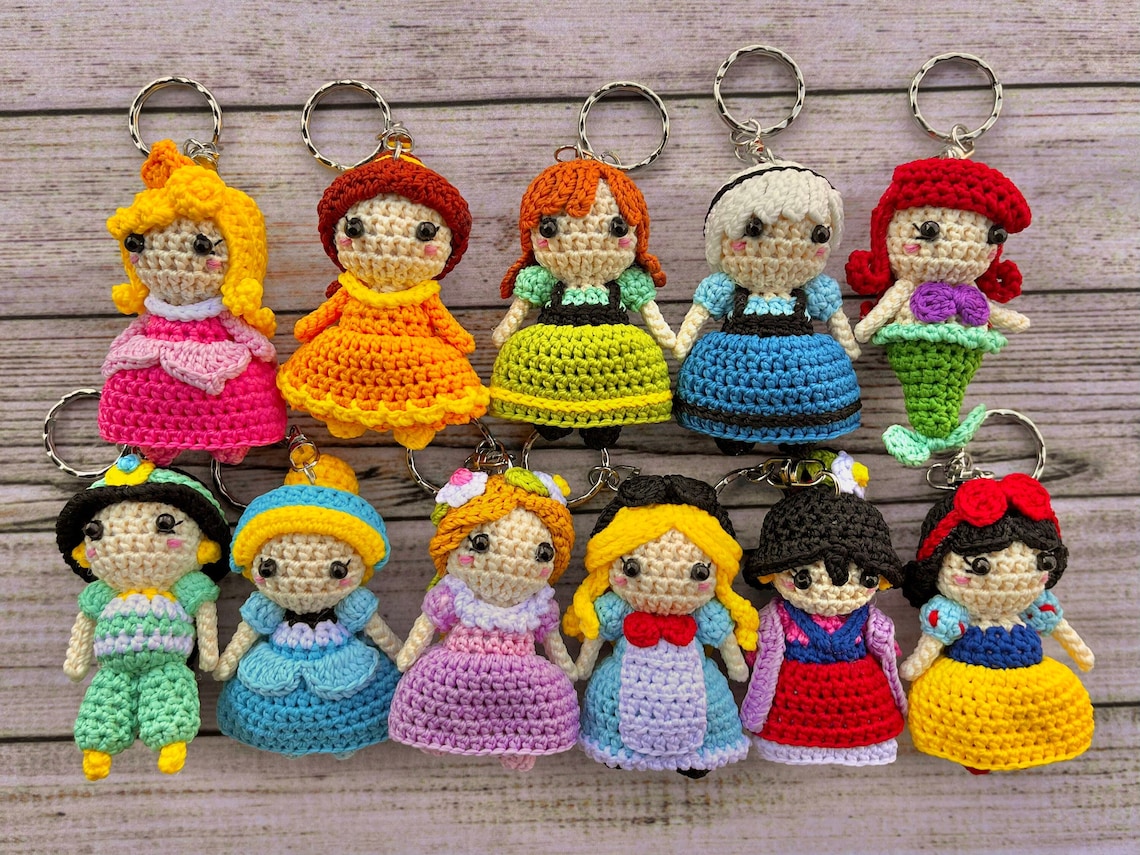 Disney Princess Keychain Princess Keychain Ariel Keychain - Etsy