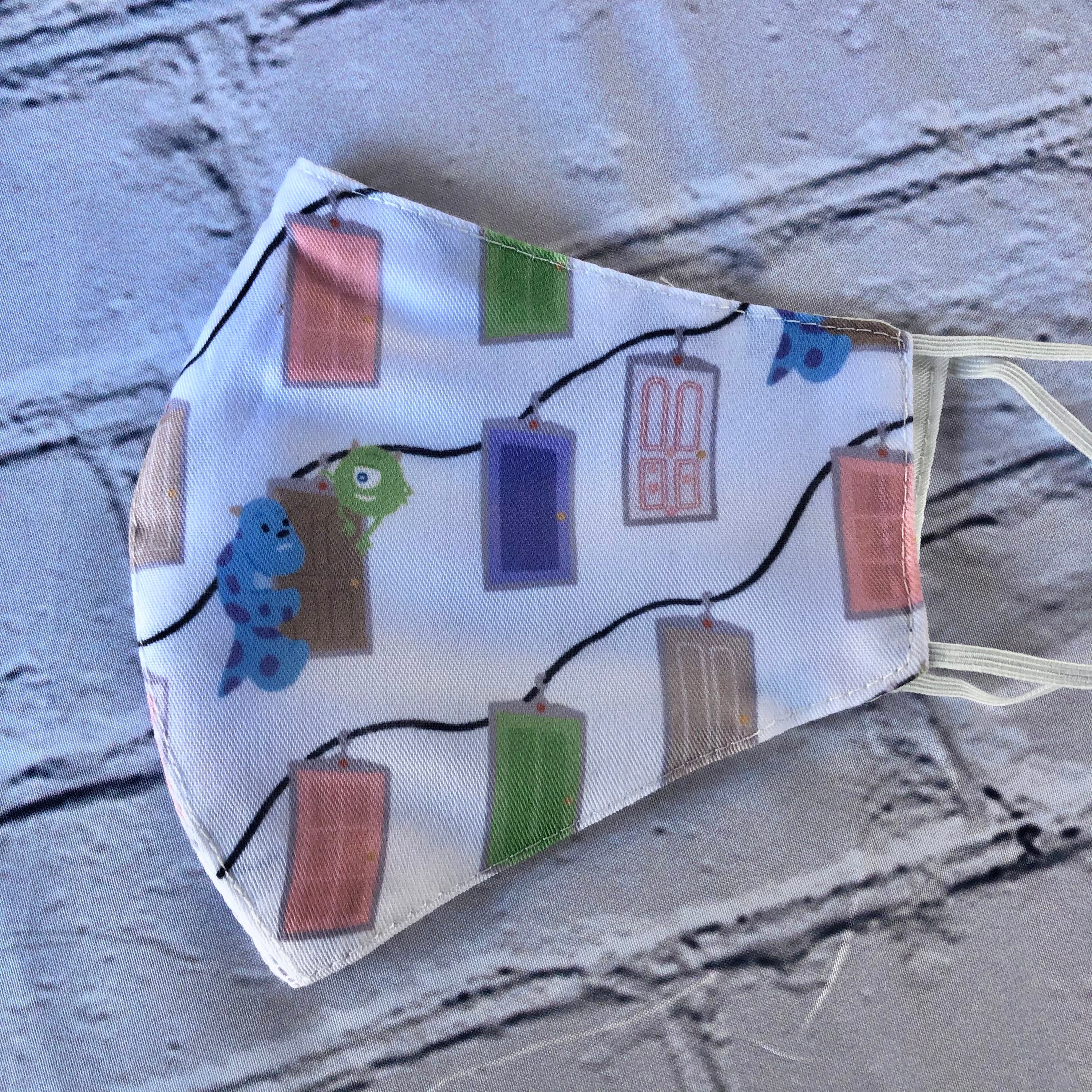 Monster's Inc Face Mask, Monsters Inc Face Mask, Disney Face Mask, Mike ...