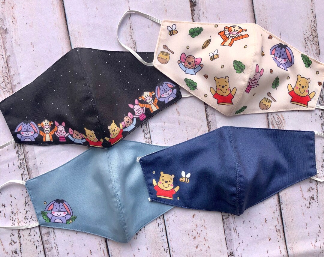 Winnie the Pooh Face Mask, Pooh Face Mask, Eeyore Face Mask, Pooh ...