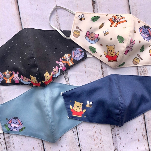 Winnie the Pooh Face Mask - Etsy