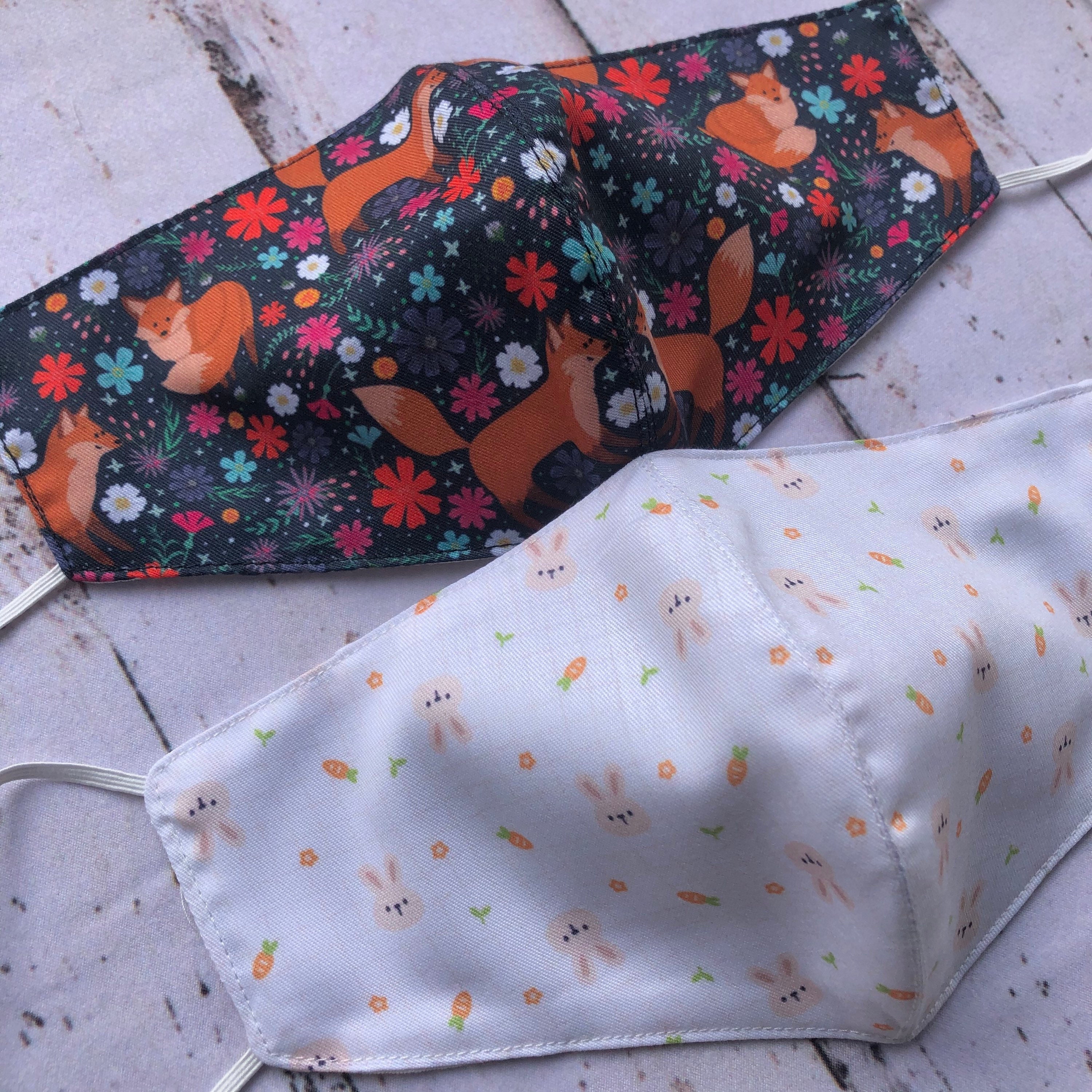 Cute Animal Face Mask Fox Face Mask Bunny Face Mask Animal | Etsy