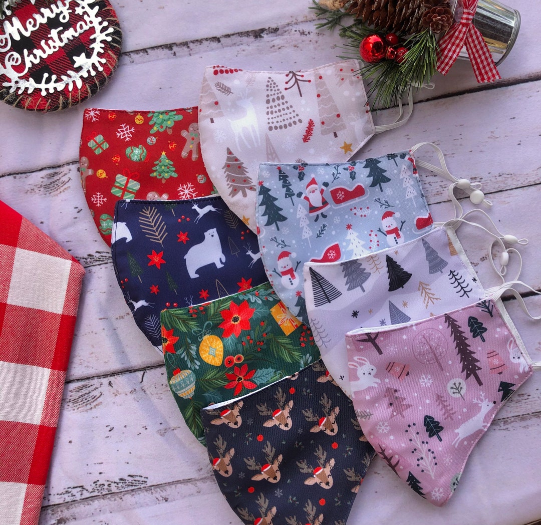Christmas Face Mask, Christmas Mask, Holiday Face Mask, Handmade Face ...