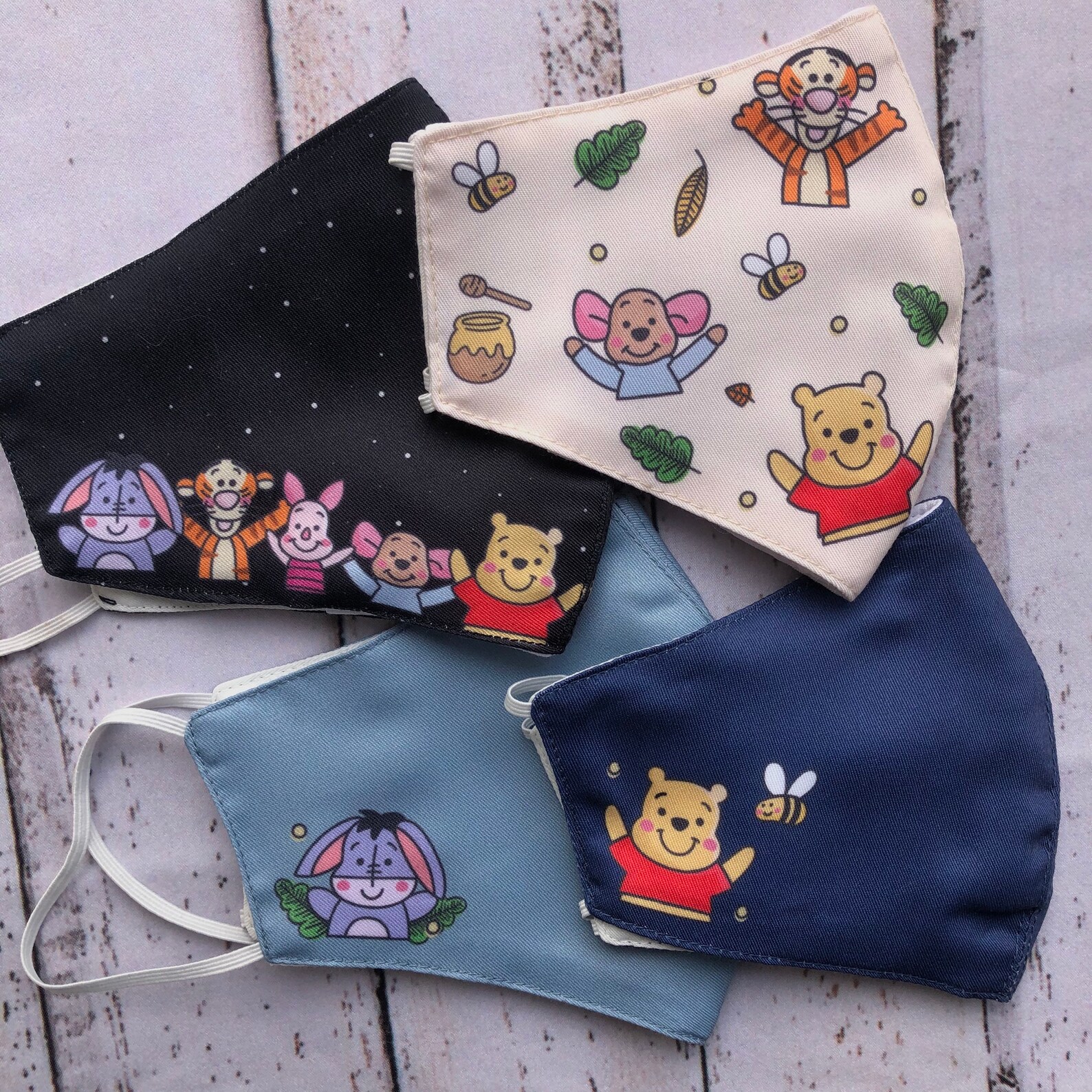 Winnie the Pooh Face Mask Pooh Face Mask Eeyore Face Mask - Etsy