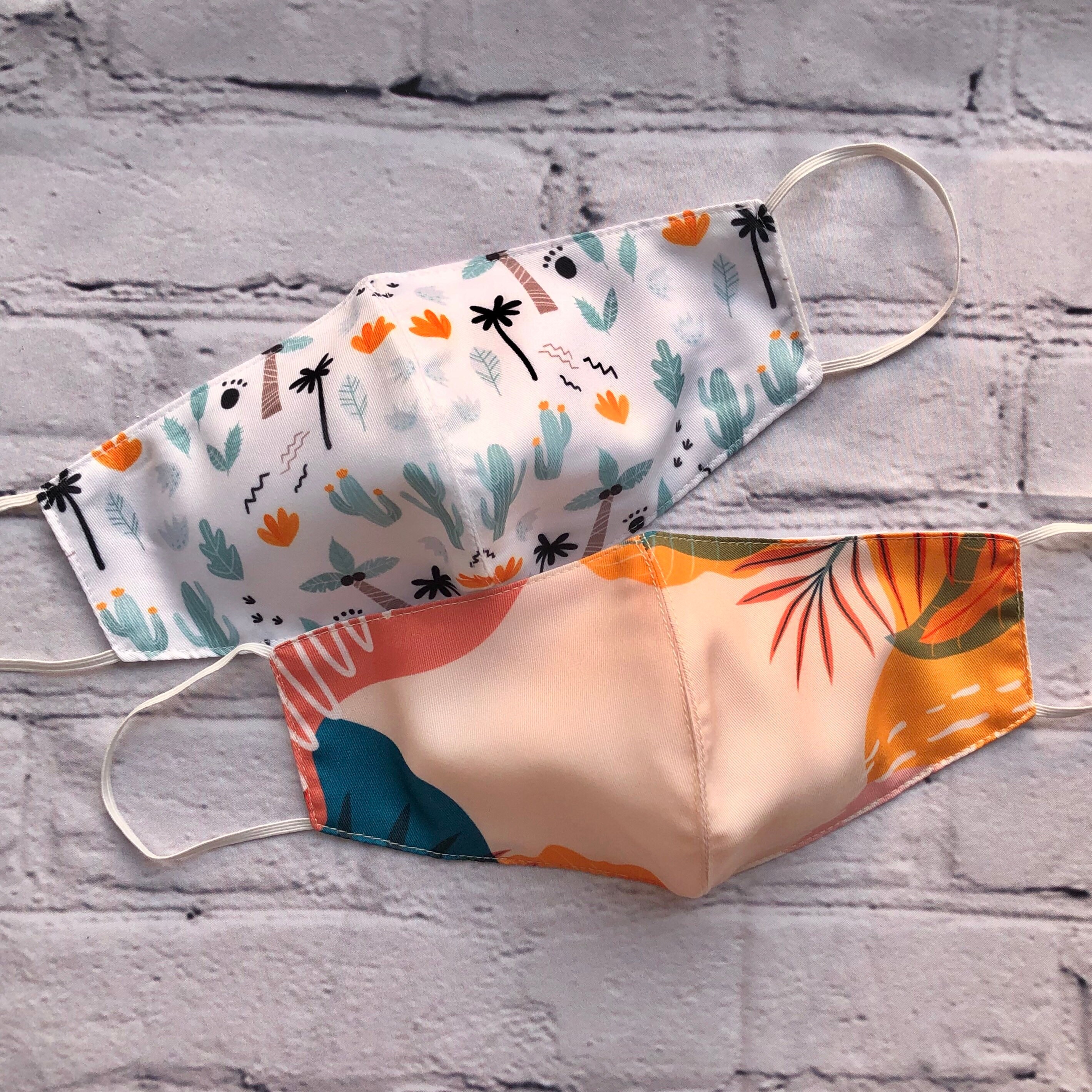 Tropical Cotton Face Mask Colorful Cotton Face Mask Desert - Etsy