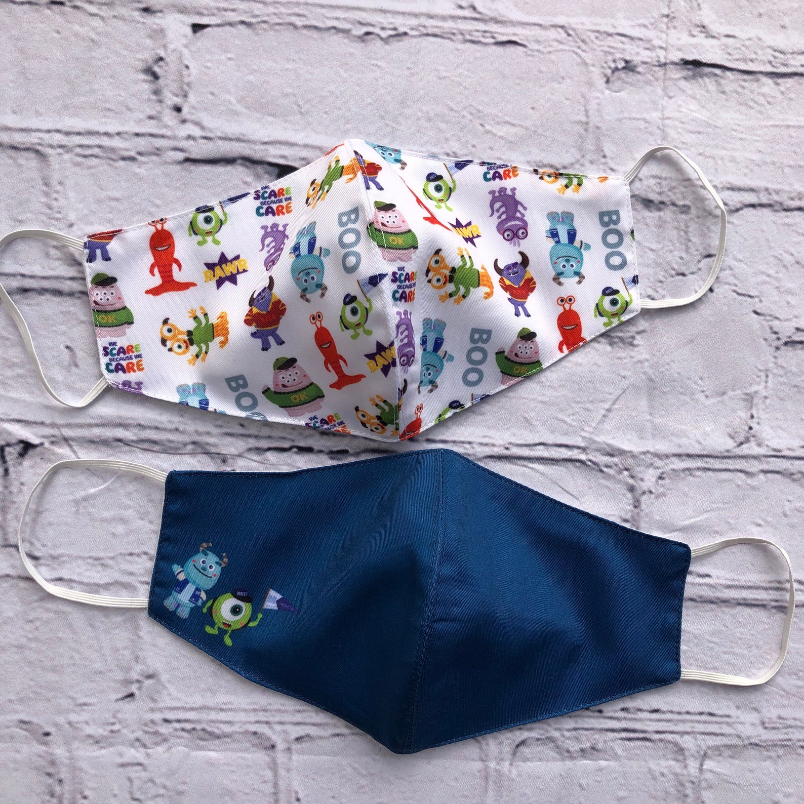 Monsters Inc Mask Mike and Sully Face Mask Monsters - Etsy