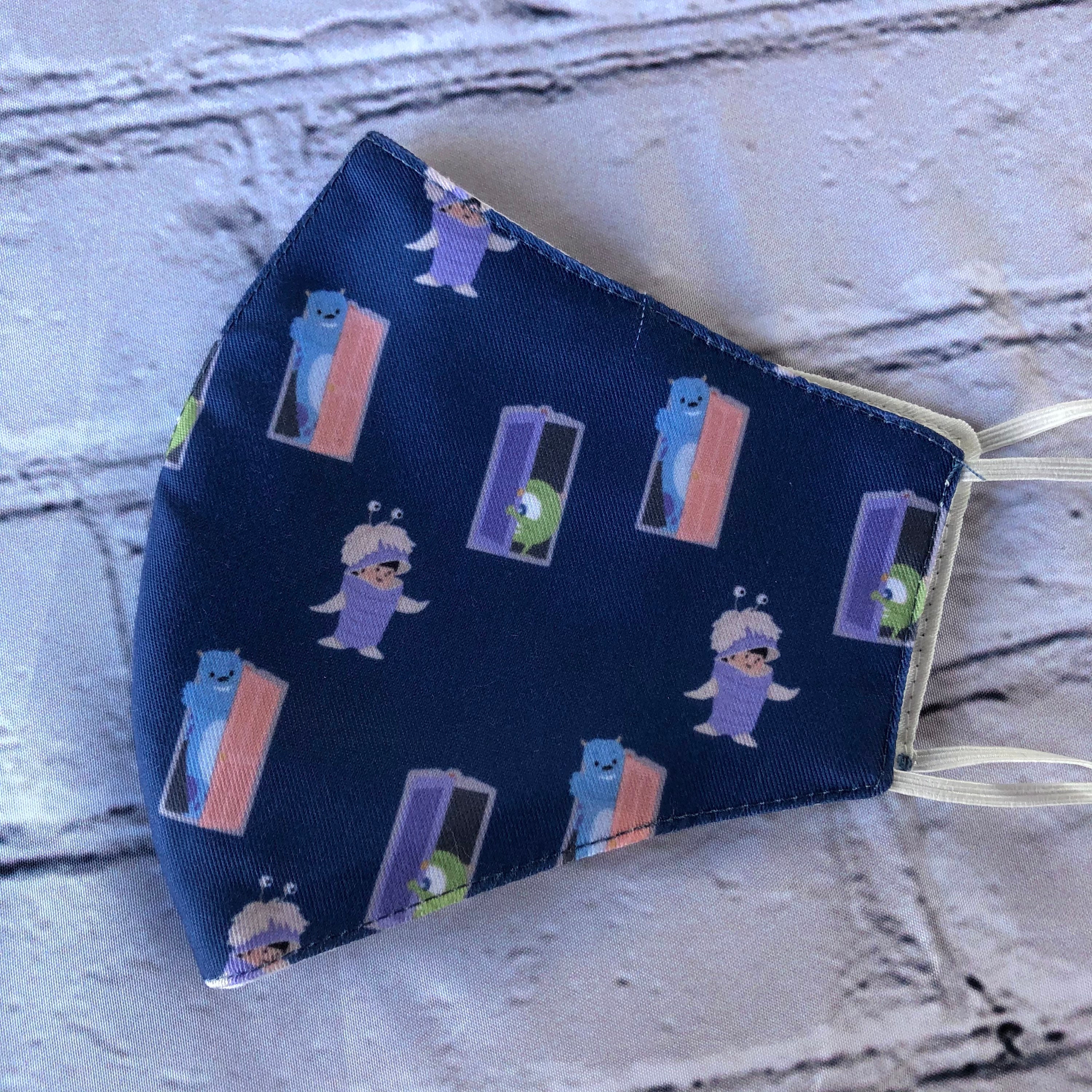 Monster's Inc Face Mask, Monsters Inc Face Mask, Disney Face Mask, Mike ...