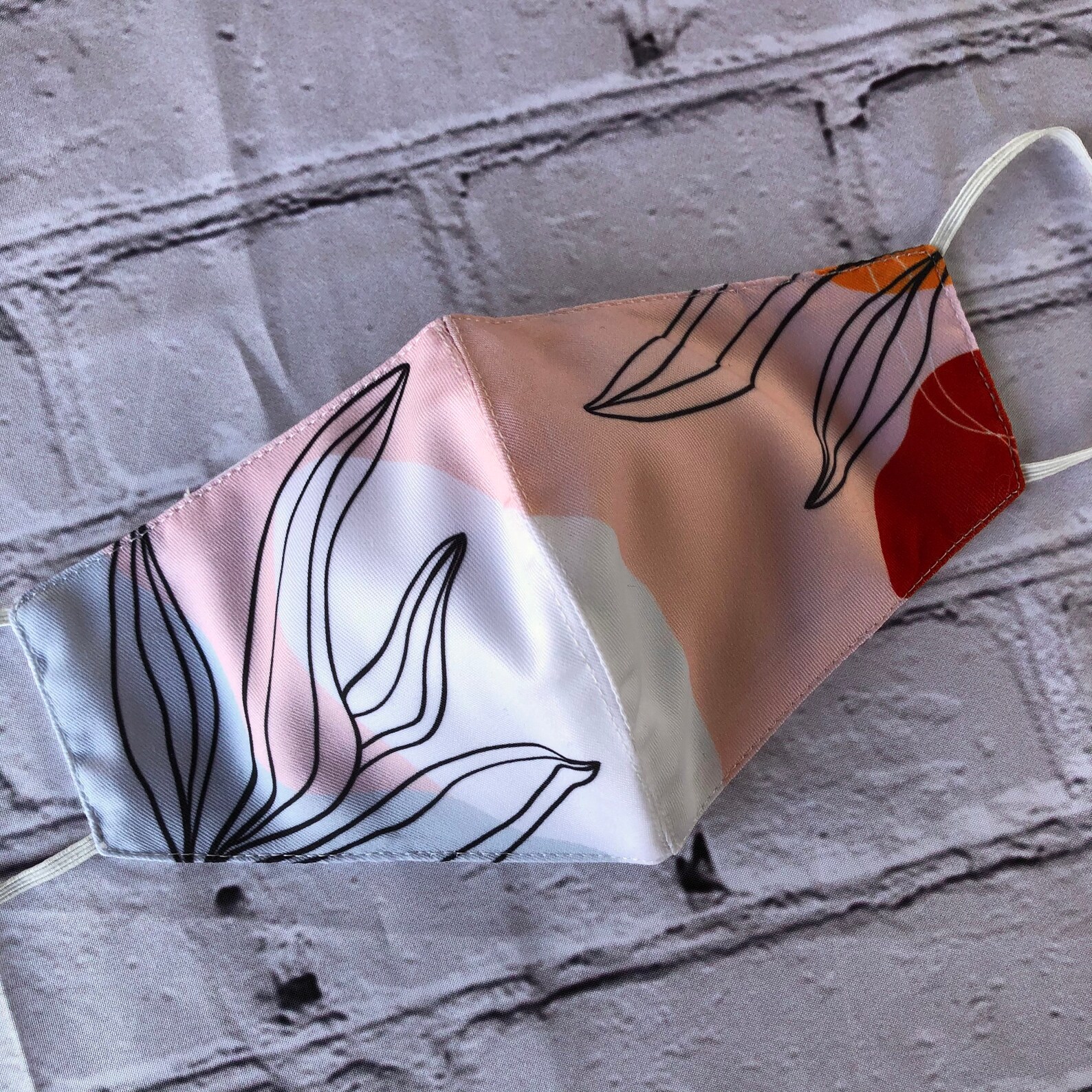 Spring Floral Face Mask Spring Mask Abstract Face Mask - Etsy