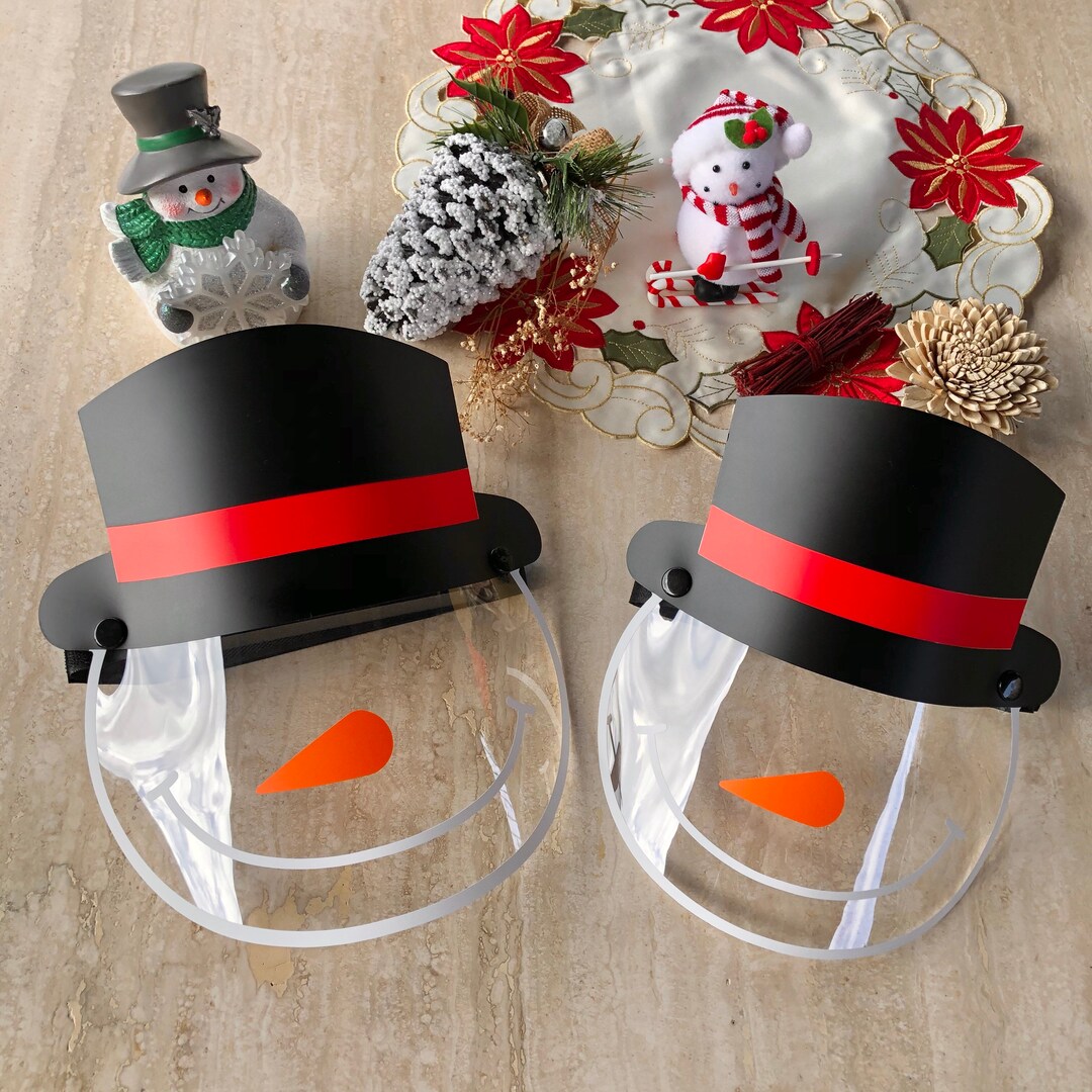 Snowman Face Shield- Christmas Face Shield - Holiday Face Shield ...