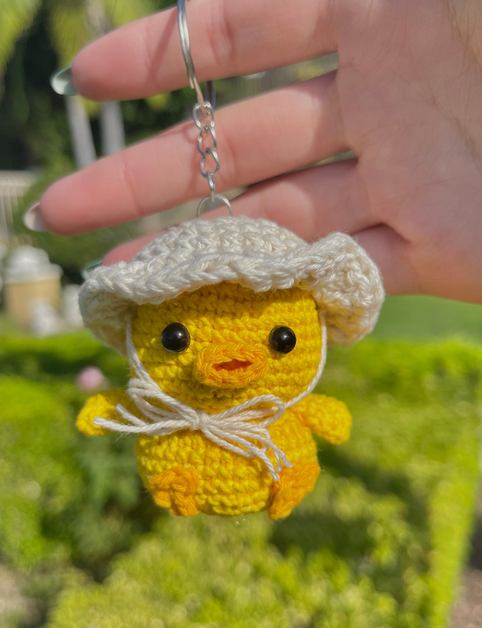 Duck Keychain Duck With Hat Keychain Ducky Keychain Cute - Etsy