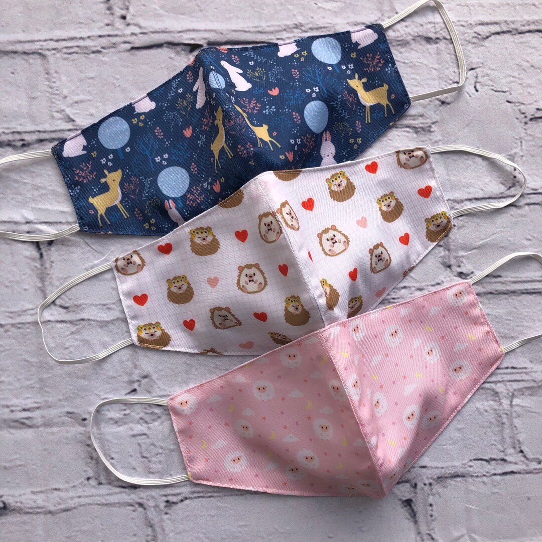 Cute Animal Face Mask, Bunny Face Mask, Hedgehog Face Mask, Sheep Face ...