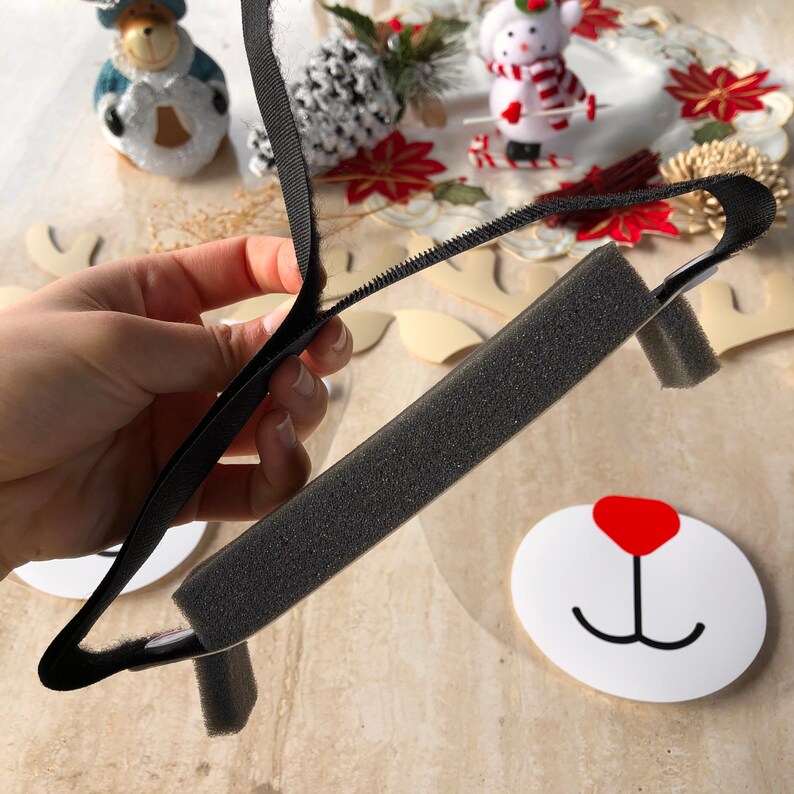 Reindeer Face Shield Rudolph Face Shield Holiday Face - Etsy