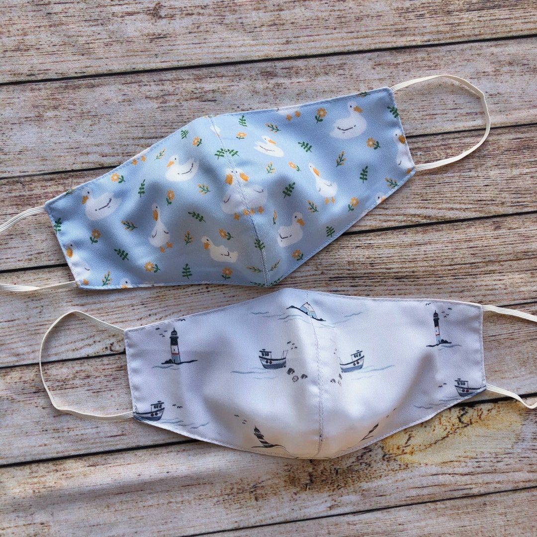 Reusable Cotton Face Mask, Duck Face Mask, Cute Face Mask, Reusable ...