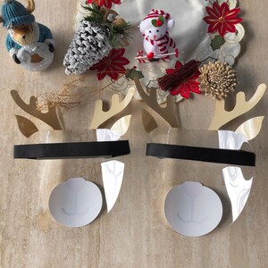 Reindeer Face Shield Rudolph Face Shield Holiday Face Shield Christmas ...