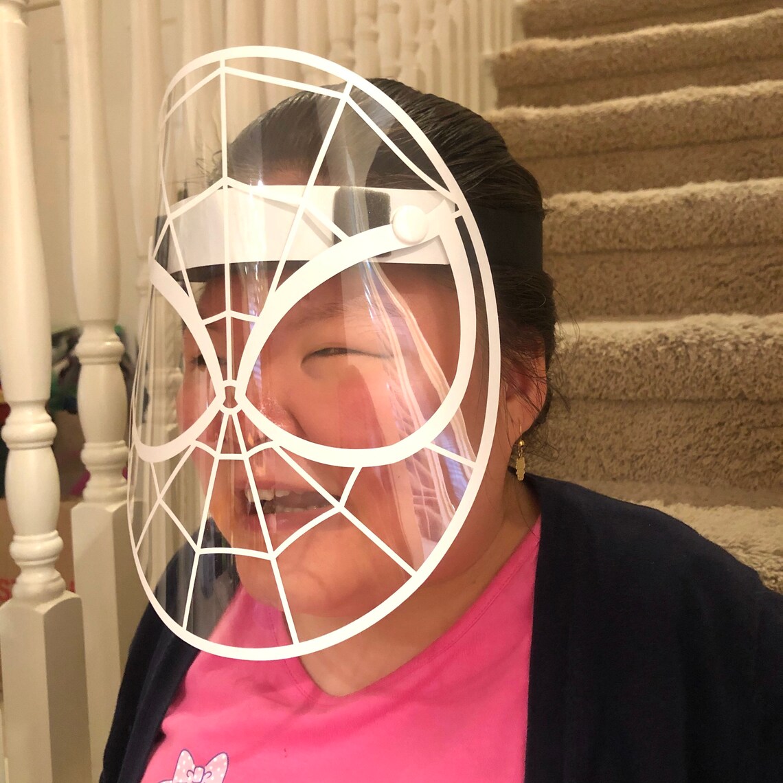 Spider-man Face Shield Face Shield Clear Face Shield Cute - Etsy
