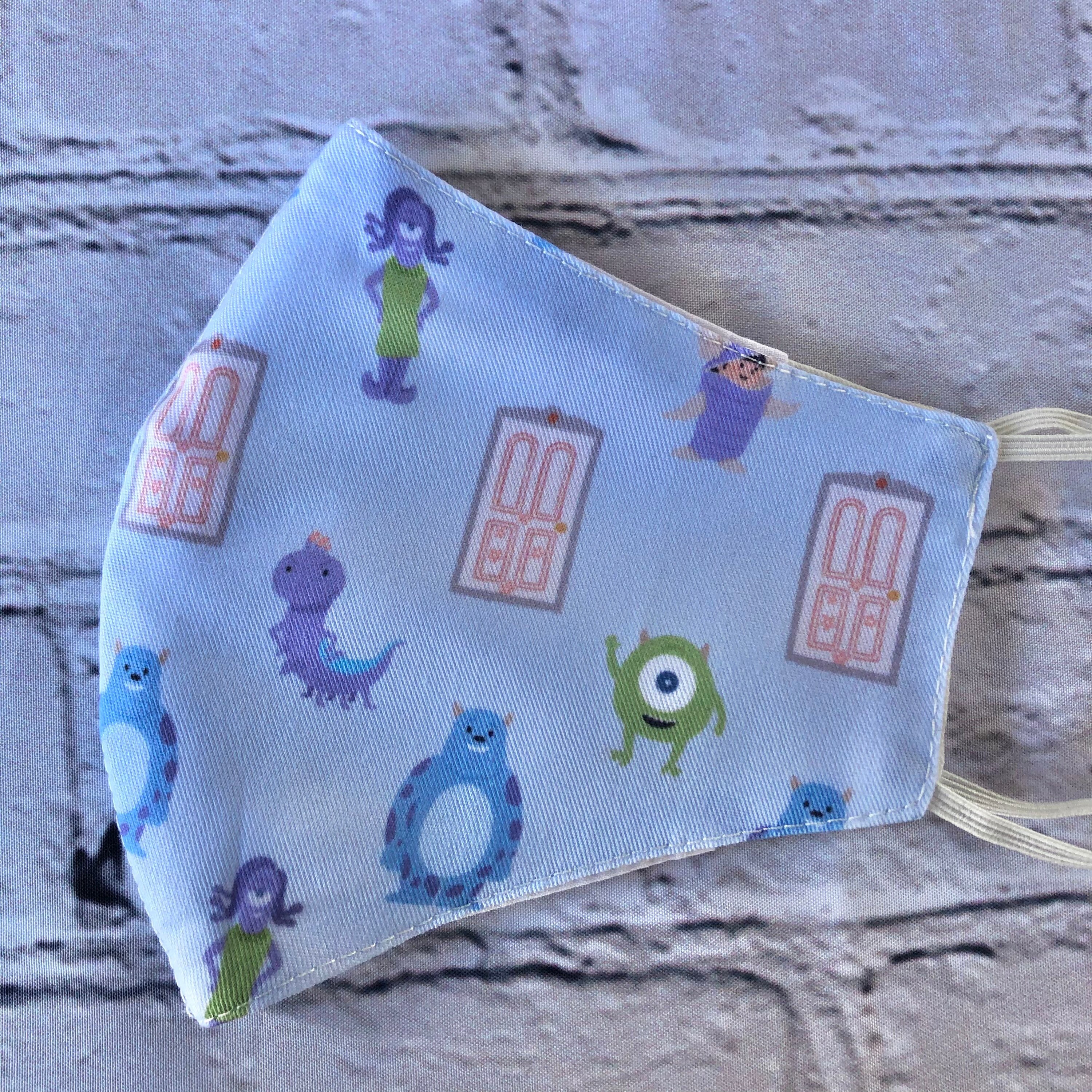 Monster's Inc Face Mask, Monsters Inc Face Mask, Disney Face Mask, Mike ...
