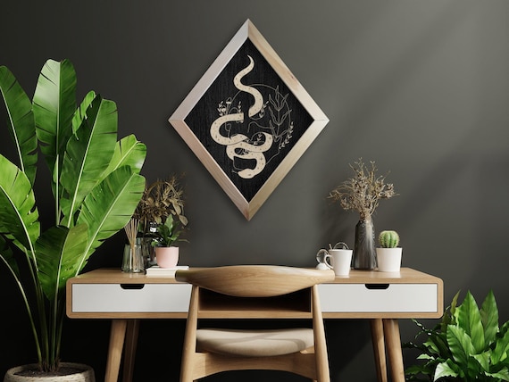 Carved Snake Wall Decor Snake Decor Wall Hanging Wooden - Etsy