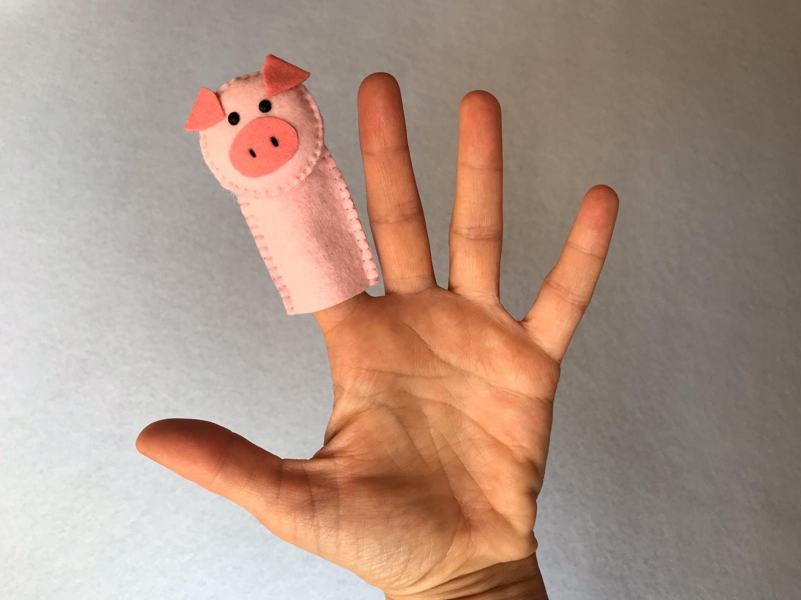 Pdf Pattern Felt Pattern Pig Finger Puppet Pattern Pig | Etsy