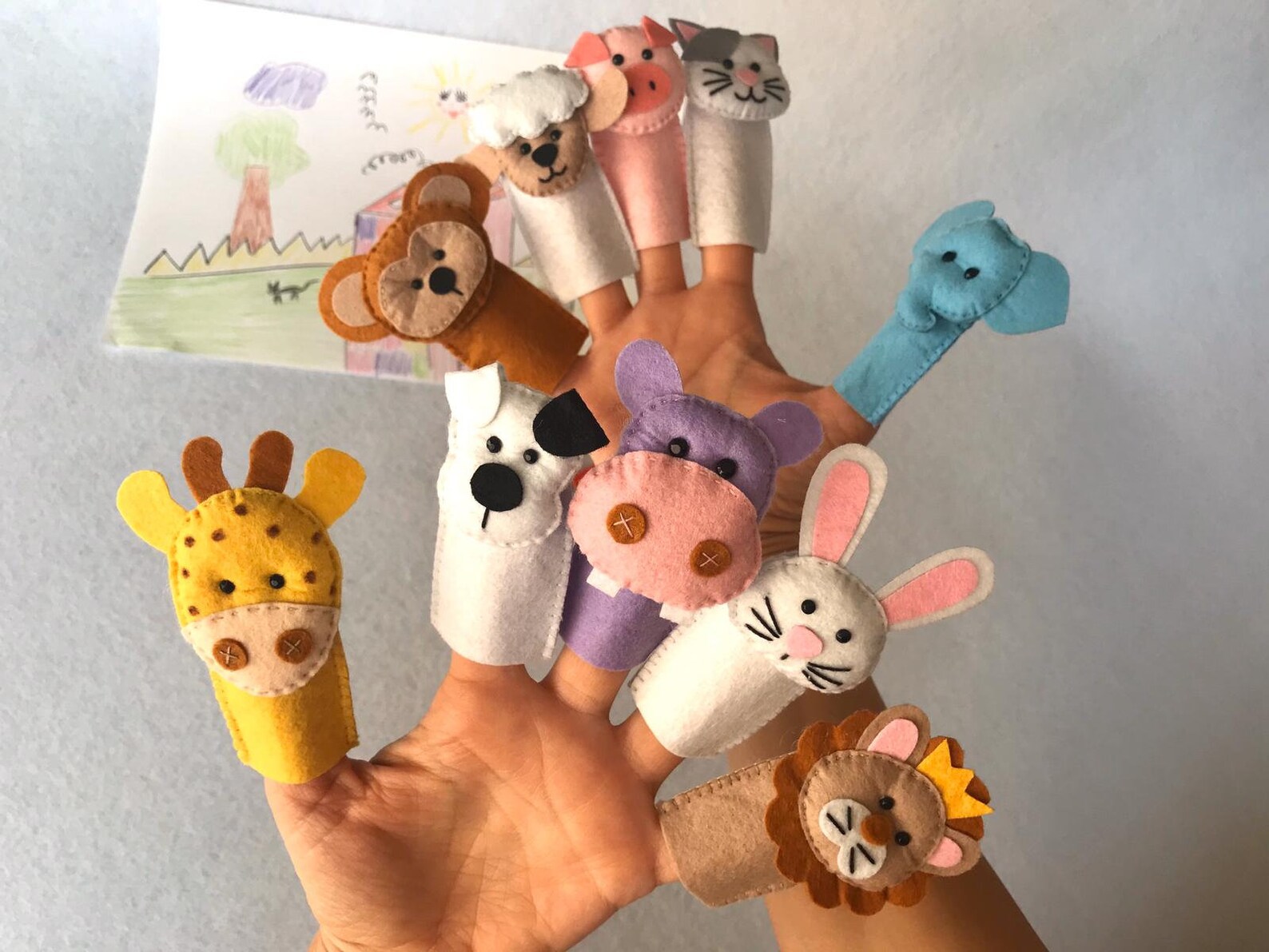 Pdf Pattern Felt Pattern Monkey Finger Puppet Pattern - Etsy