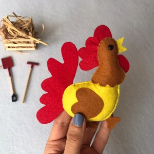 Pdf Pattern, Felt Pattern, Rooster Pattern, Rooster Sewing Tutorial ...