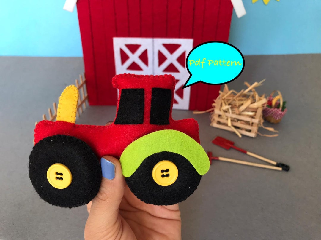 Pdf Pattern, Felt Pattern, Tractor Pattern, Tractor Sewing Tutorial ...
