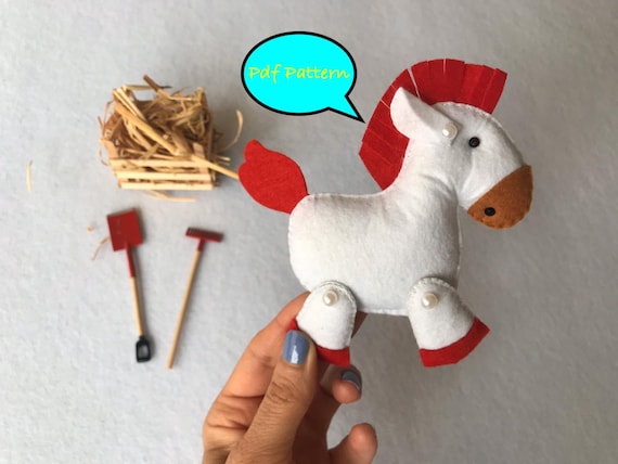 Pdf Pattern Felt Pattern Horse Pattern Horse Sewing | Etsy