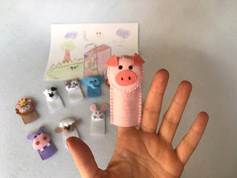 Felt Animal Finger Puppets: DIY Sewing Pattern Bundle (PDF) - Etsy