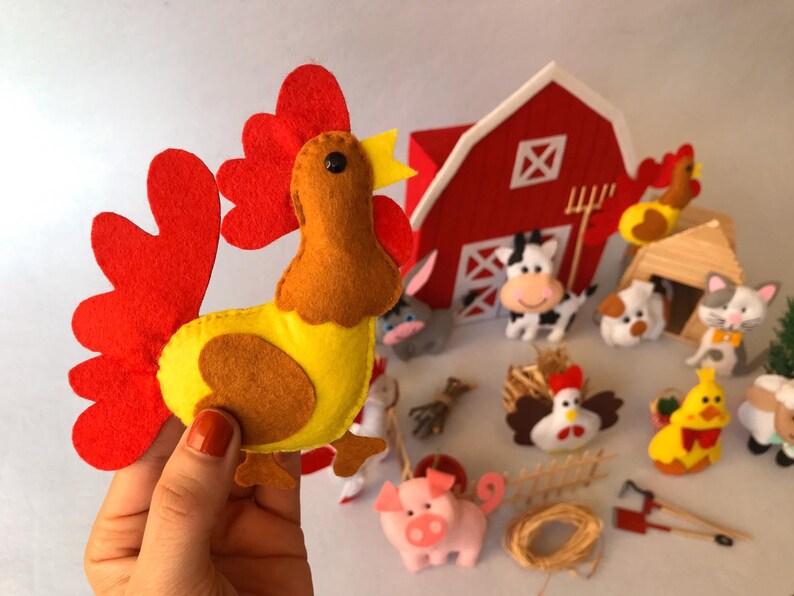 Pdf Pattern Felt Pattern Rooster Pattern Rooster Sewing | Etsy