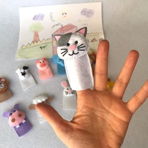 Felt Animal Finger Puppets: DIY Sewing Pattern Bundle (PDF) - Etsy