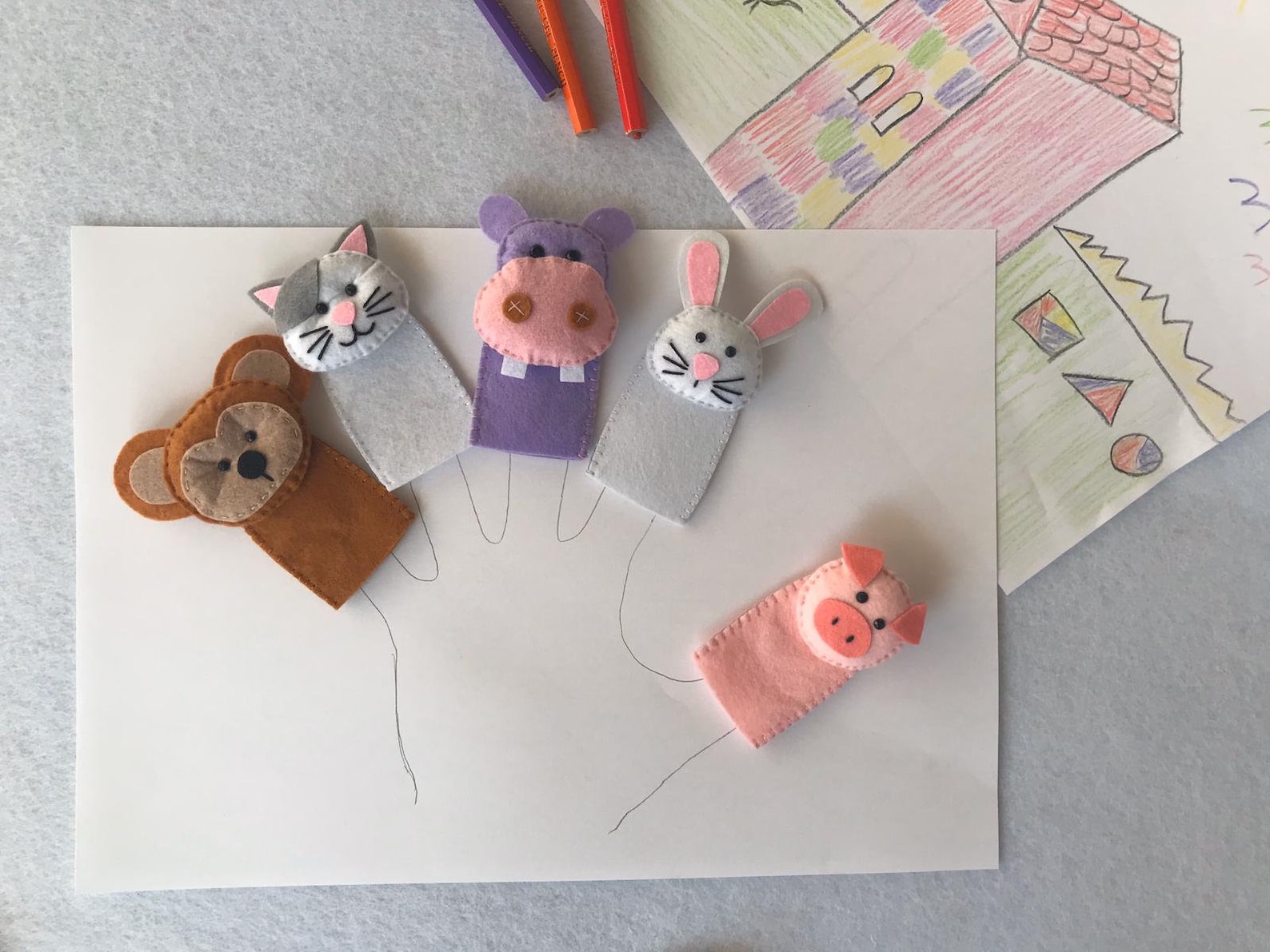 Pdf Pattern Felt Pattern Monkey Finger Puppet Pattern - Etsy