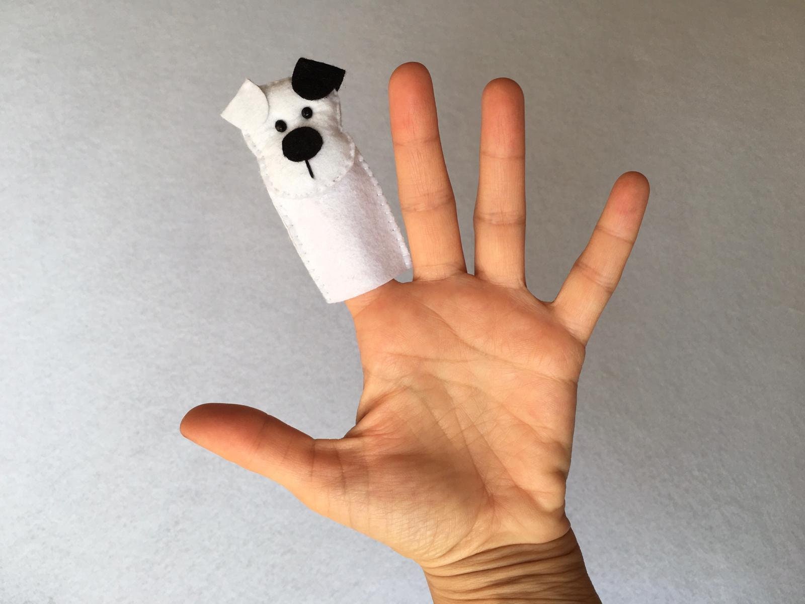 Pdf Pattern Felt Pattern Dog Finger Puppet Pattern Dog | Etsy