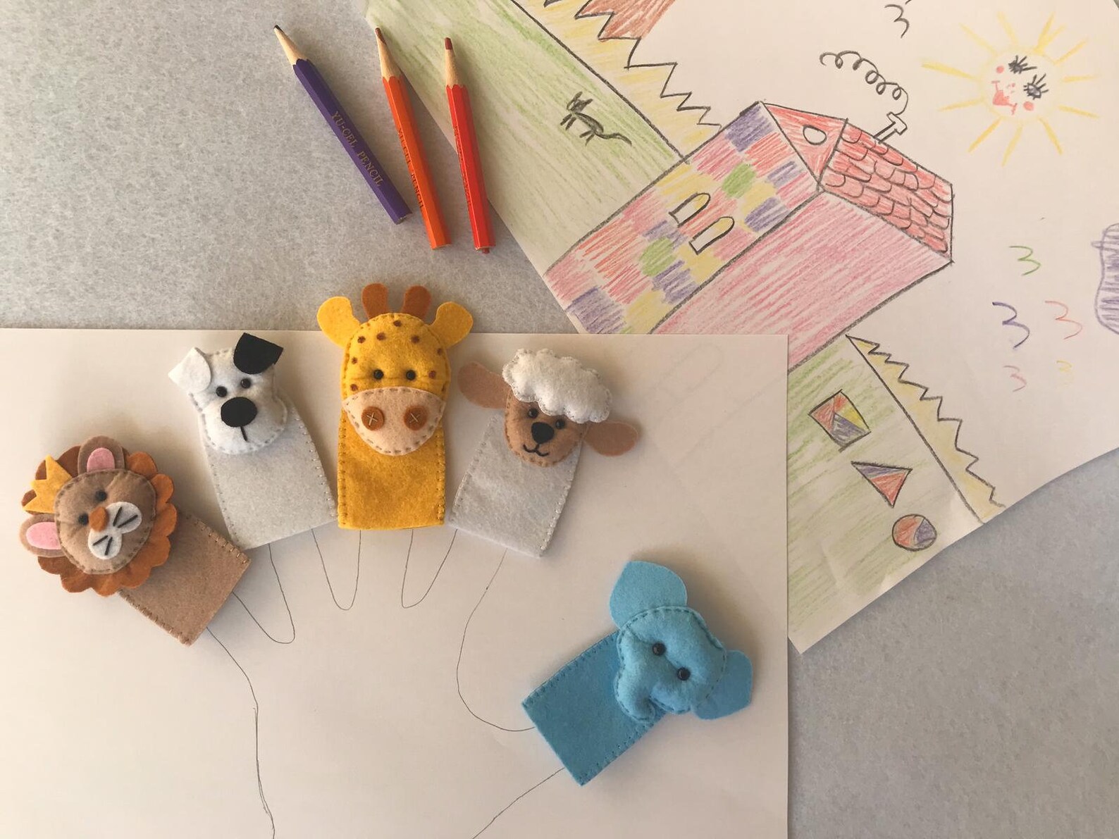 Pdf Pattern Felt Pattern Dog Finger Puppet Pattern Dog | Etsy