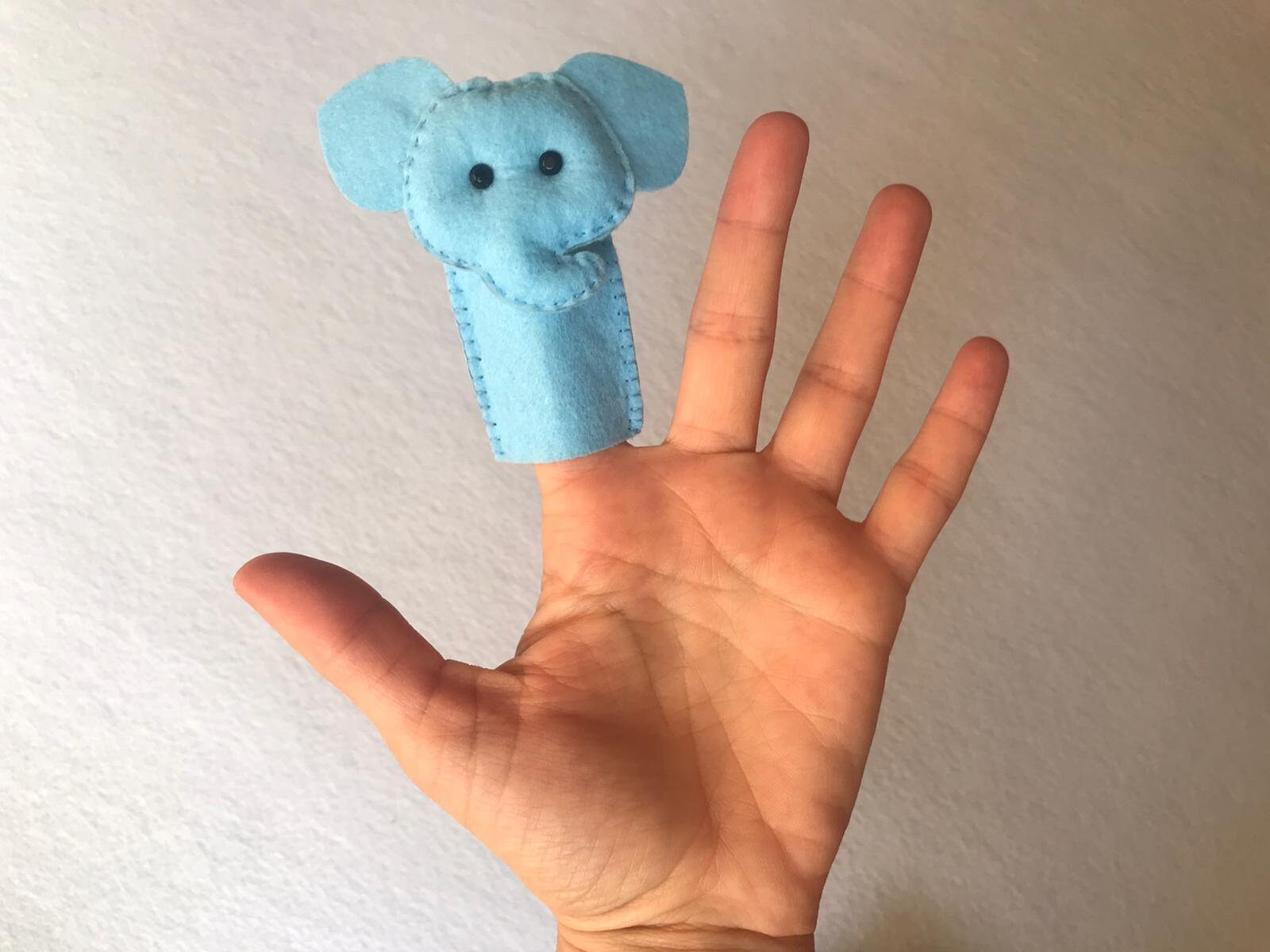 Pdf Pattern Felt Pattern Elephant Finger Puppet Pattern | Etsy