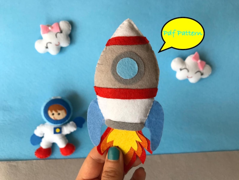 Pdf Pattern Felt Pattern Rocket Pattern Rocket Sewing - Etsy