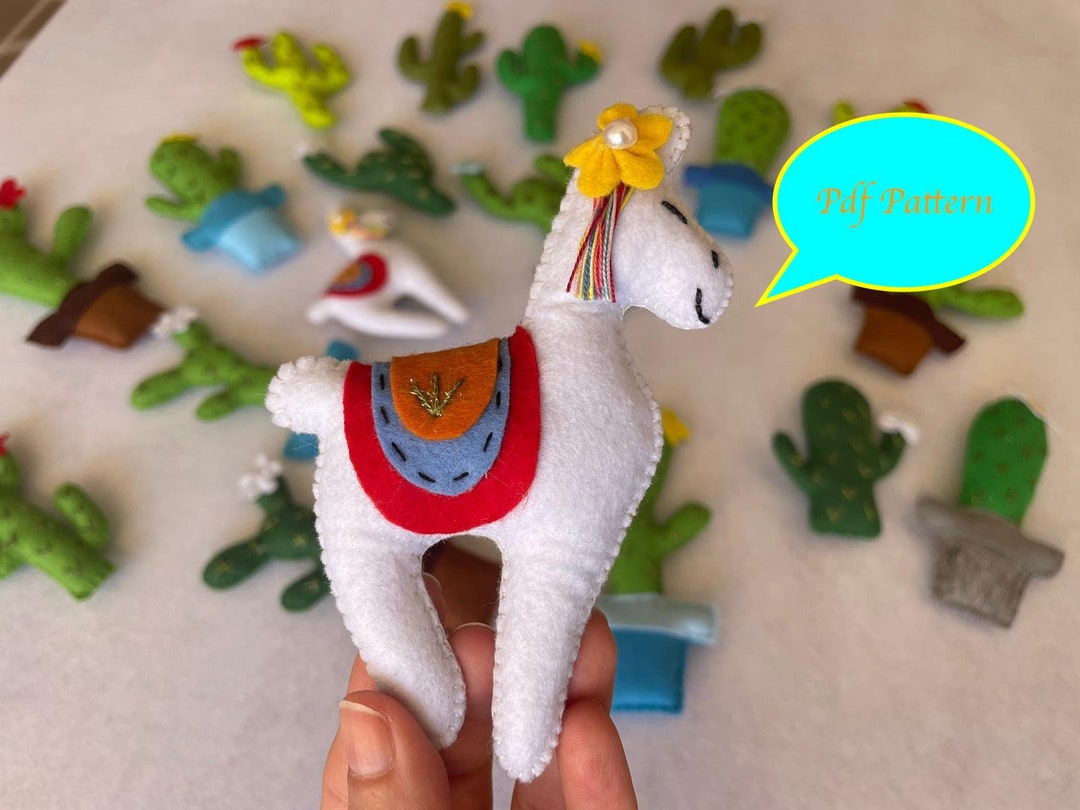 Felt Pdf Pattern, Lama Sewing Tutorial, Plushies, DIY Lama, Lama ...